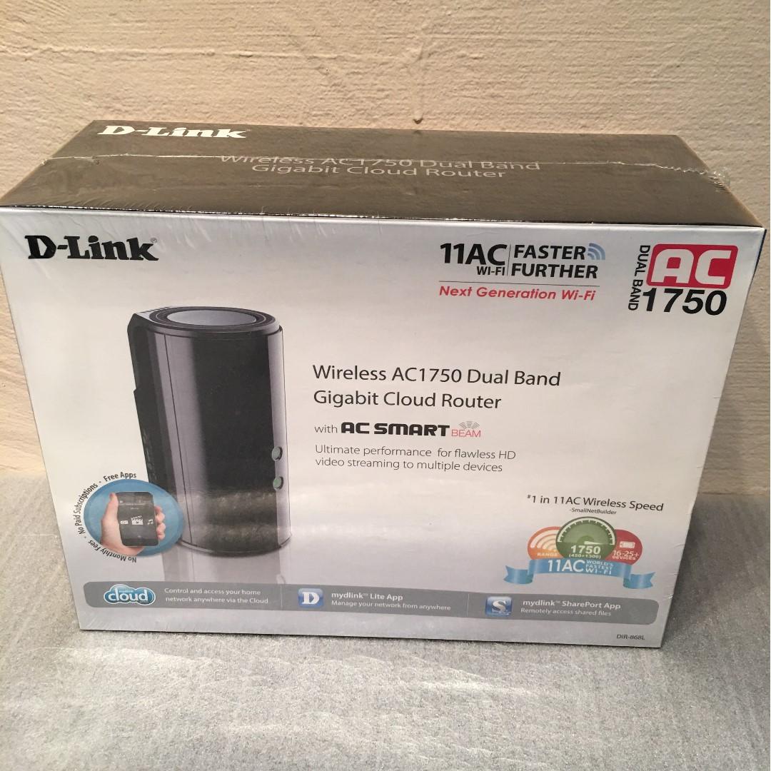 D-Link Wireless AC1750 Dual-Band Gigabit Cloud Router DIR-868L ...