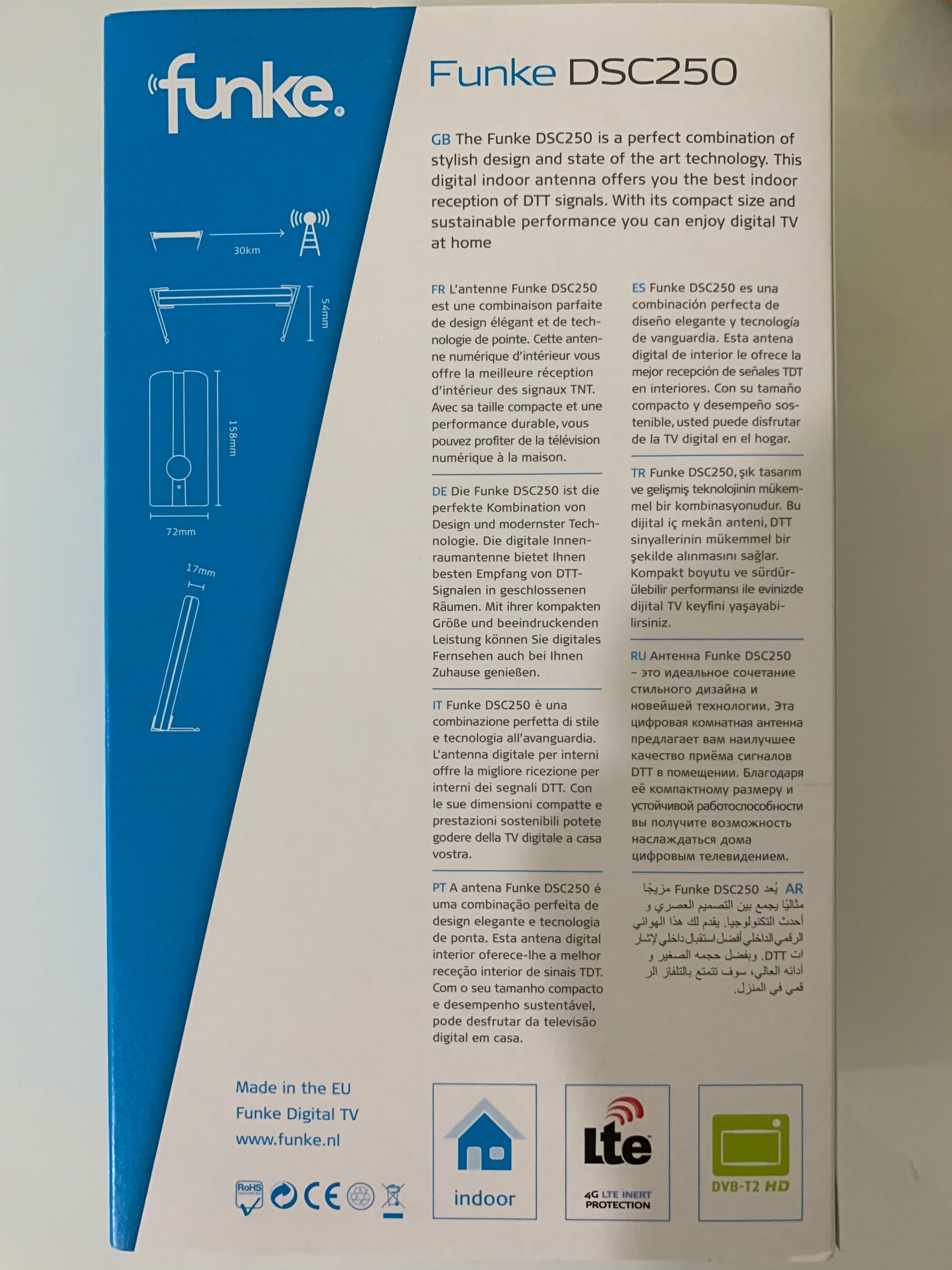 funke Active indoor antenna for digital TV, TV & Home Appliances, TV ...