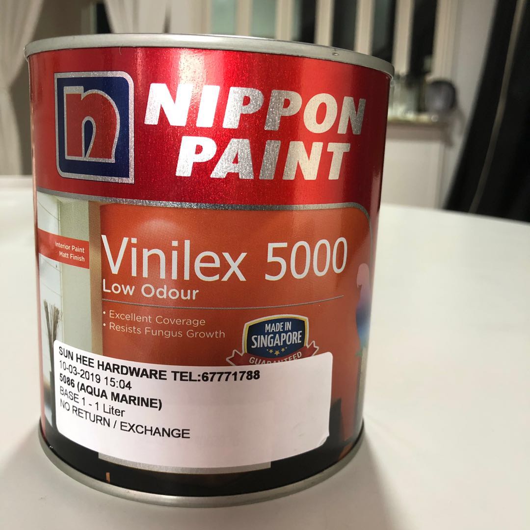 Nippon Paint Vinilex 5000 Aqua Marine 5086, Hobbies & Toys, Stationery ...