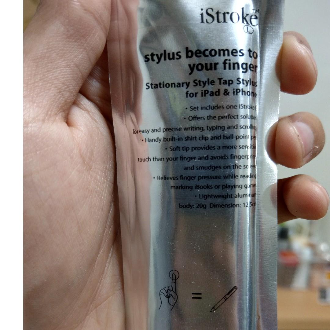 【OZAKI iStroke】 二用觸控筆（電容式觸控筆＋原子筆）- 黑色, 手機及配件, 電子周邊配件及產品, 其他電子周邊配件及產品在旋轉拍賣