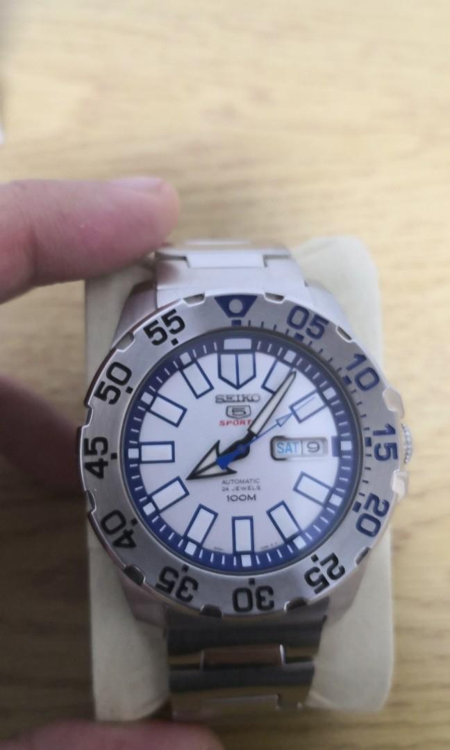 Seiko 5 monster silver dial, Men's Fashion, Watches & Accessories ...