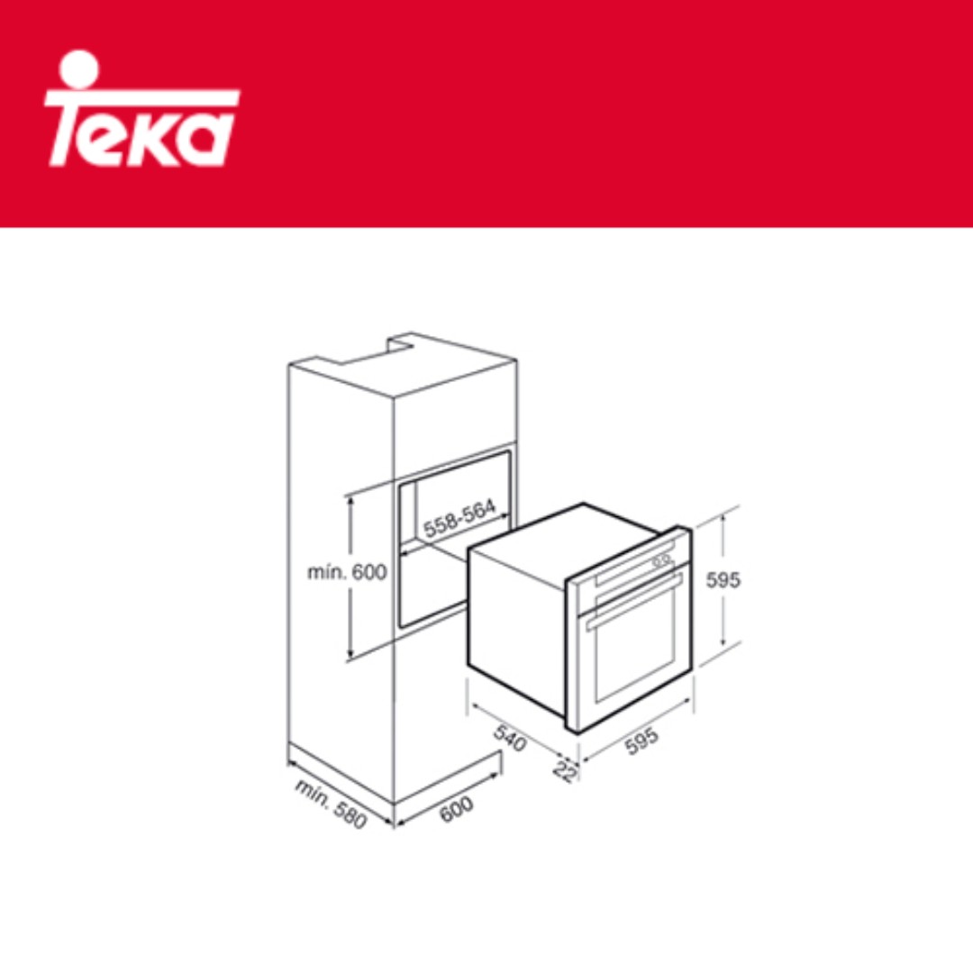 TEKA HS 605 57L STAINLESS STEEL CONVENTIONAL OVEN - DISCONTINUED, TV ...