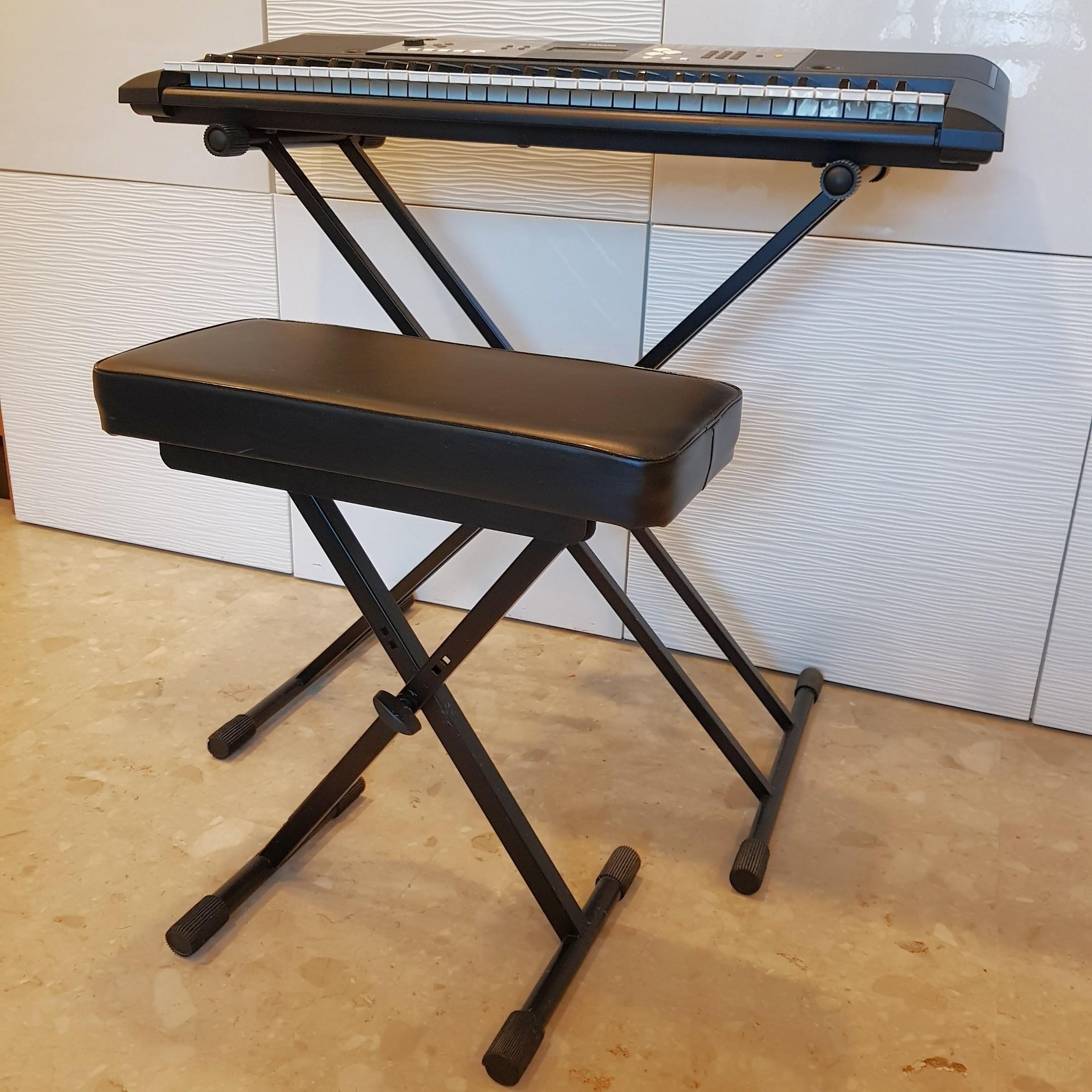 Yamaha PSR-E233 Keyboard, bundled with stool and stand, Hobbies & Toys, Music & Media, Musical ...
