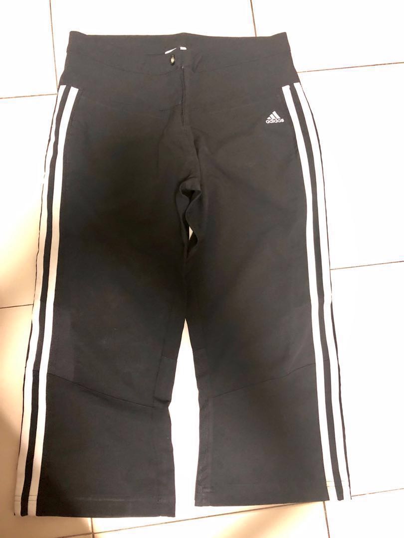 Adidas crop track pants, Men's Fashion, Activewear on Carousell