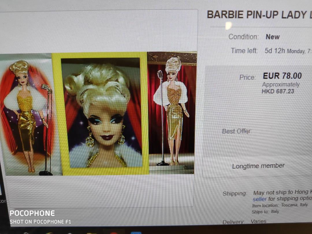 Barbie doll Pin-Up girls Lady Luck, 興趣及遊戲, 收藏品及紀念品, 明星周邊 - Carousell