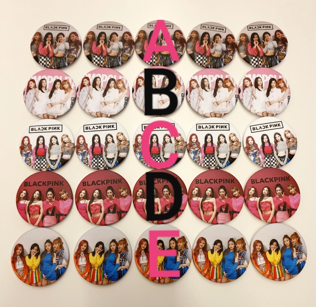 BLACKPINK KPOP GROUP BADGES, Entertainment, K-Wave on Carousell