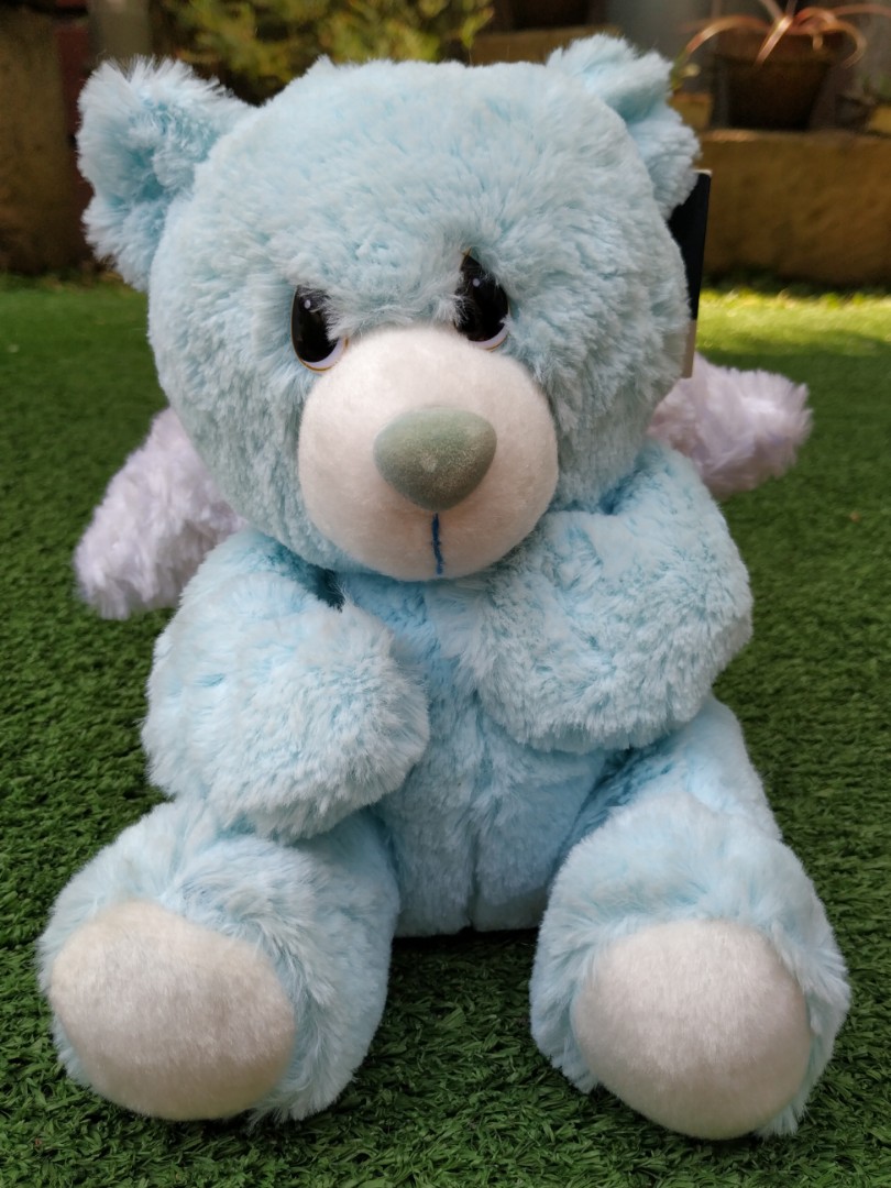 BLUE MAGIC Blue Stuffed Toy Angel Teddy Bear, Hobbies & Toys, Toys ...