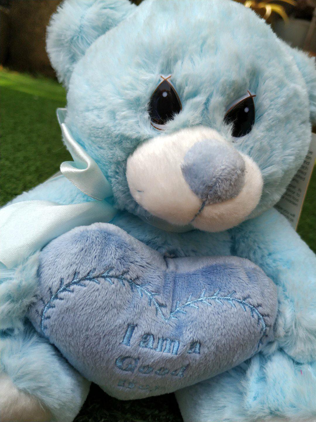 BLUE MAGIC Blue Stuffed Toy Teddy Bear, Hobbies & Toys, Toys & Games on ...