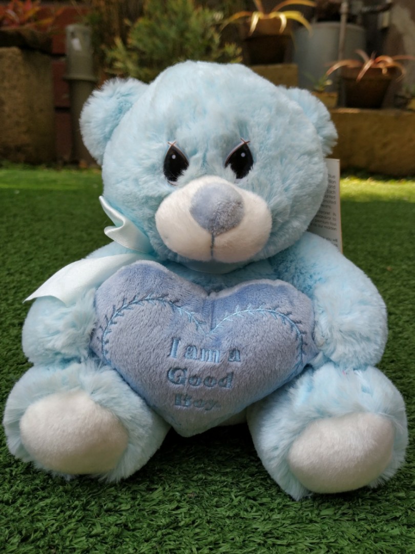 BLUE MAGIC Blue Stuffed Toy Teddy Bear, Hobbies & Toys, Toys & Games on ...