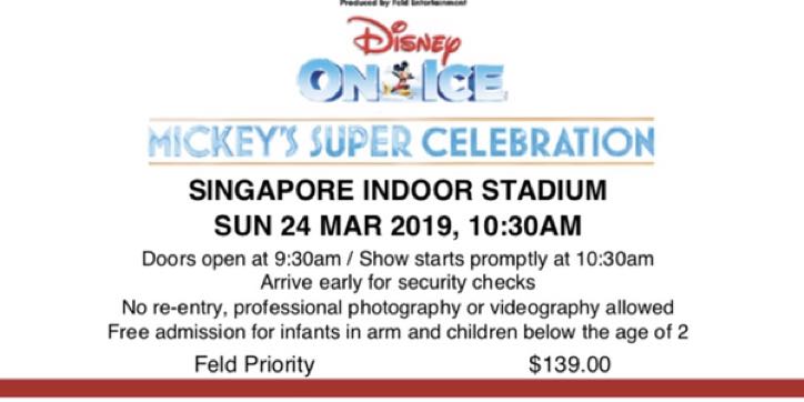 Disney on Ice ticket - Rinkside, Tickets & Vouchers, Event Tickets on ...