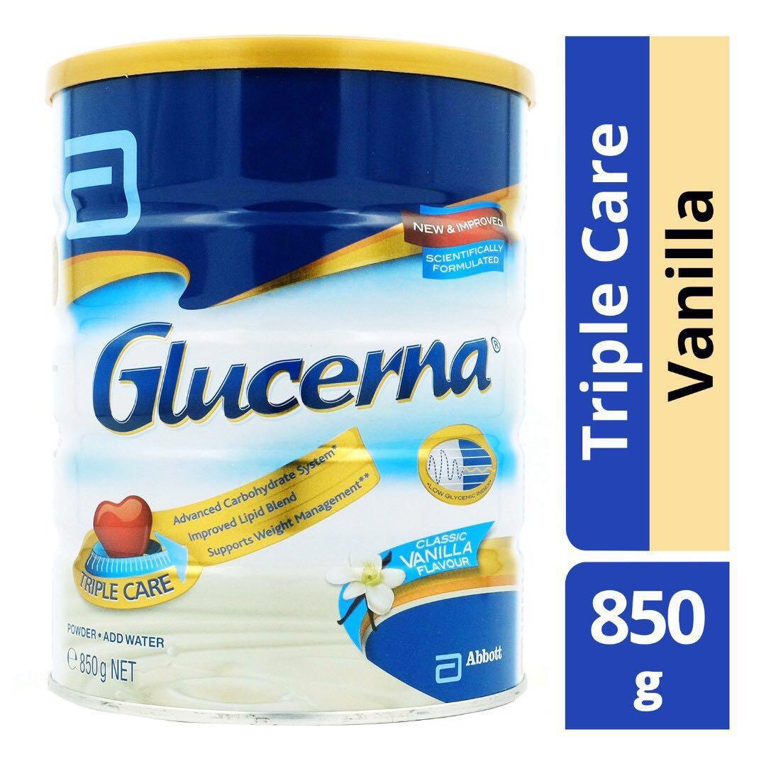 Glucerna Triple Care Milk Powder Vanilla For Diabetic 850g, Health ...