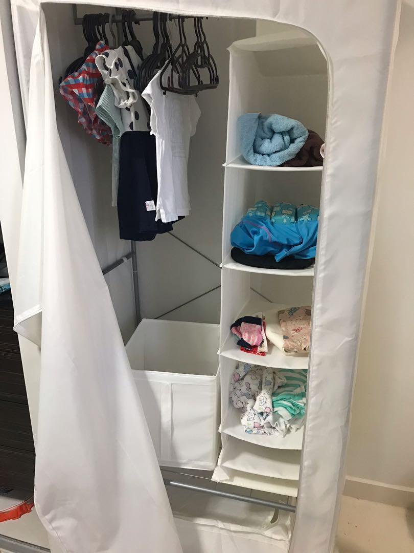 IKEA Breim Wardrobe with Skubb organizers, Babies & Kids, Baby Nursery ...