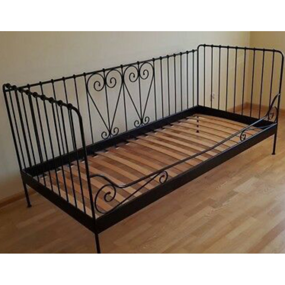 IKEA Bed Frame (MELDAL) w/ Slatted bed base (LUROY), Furniture & Home ...