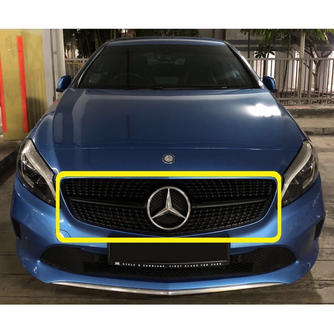 Mercedes Benz W176 A-Class Original Diamond Front Grille (MATT), Car ...
