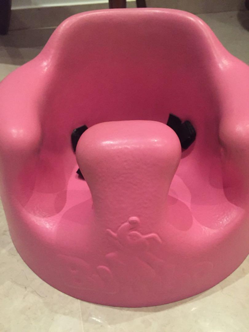 Pink Bumbo Baby Seat Authentic with harness strap, Babies & Kids ...
