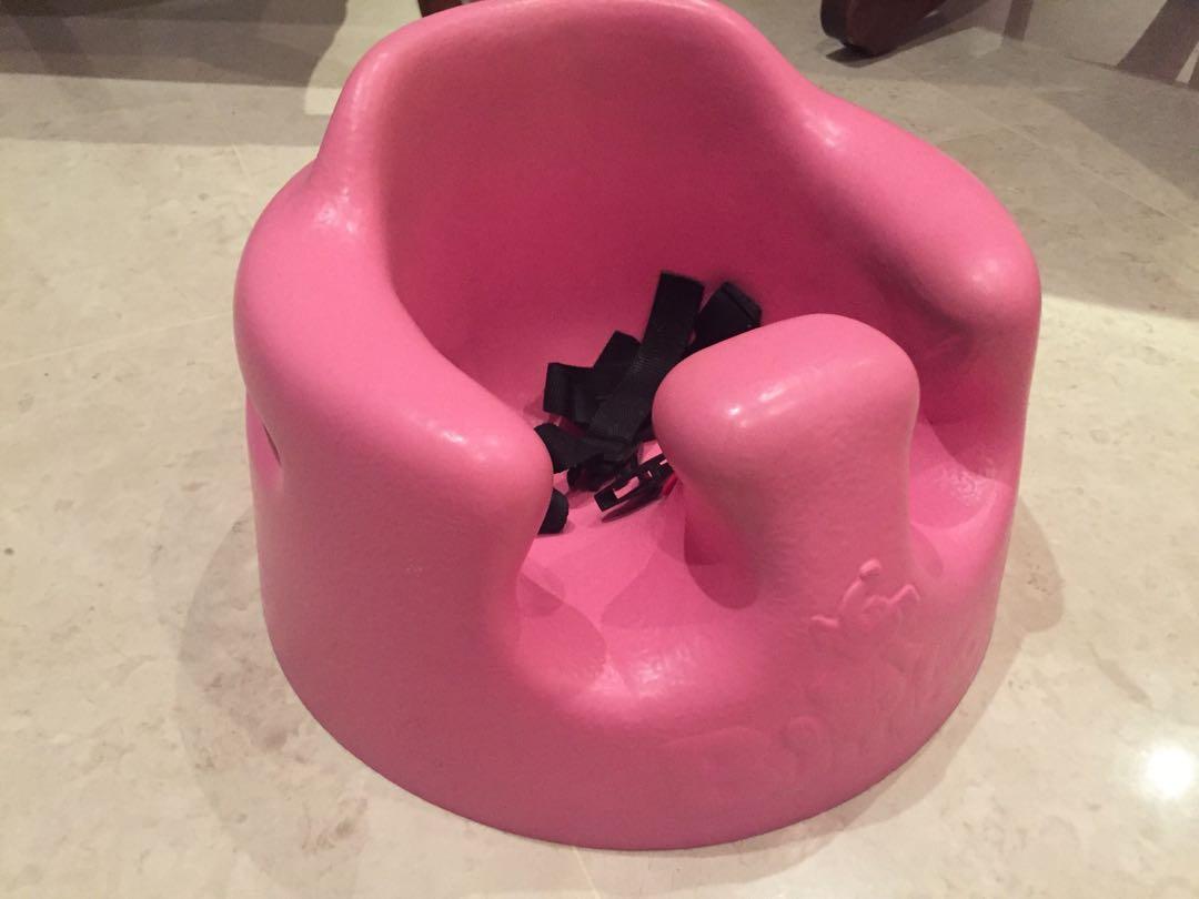 Pink Bumbo Baby Seat Authentic with harness strap, Babies & Kids ...