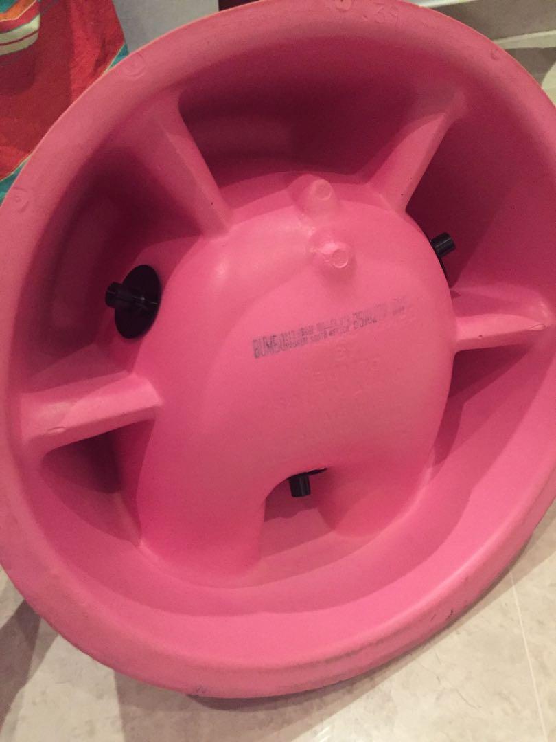 Pink Bumbo Baby Seat Authentic with harness strap, Babies & Kids ...