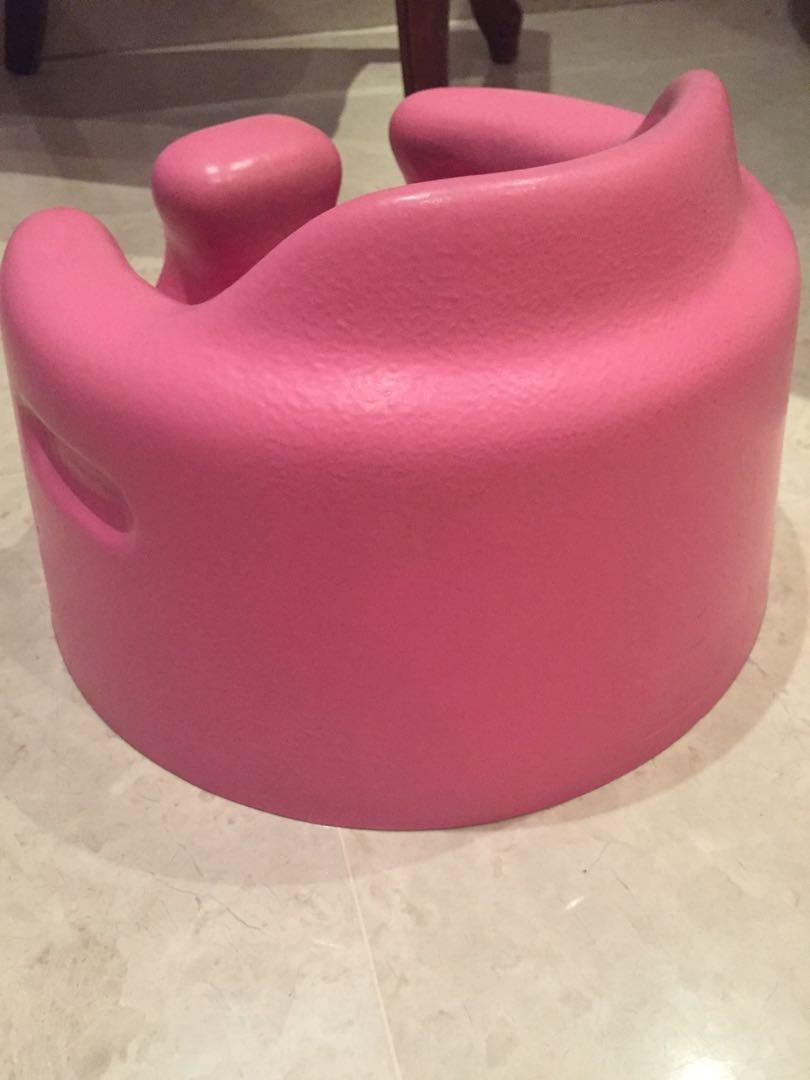 Pink Bumbo Baby Seat Authentic with harness strap, Babies & Kids ...