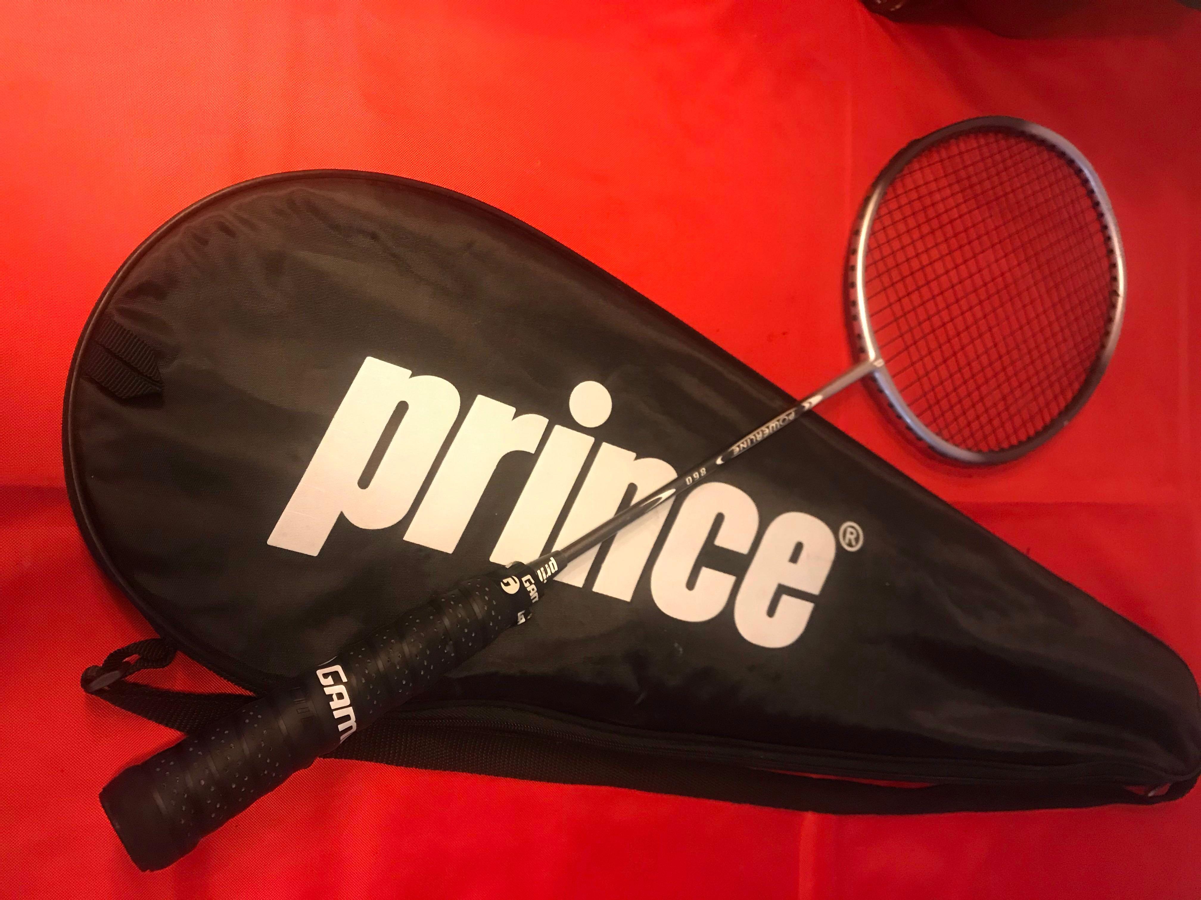 Prince badminton racket power line 860, Sports Equipment, Sports ...