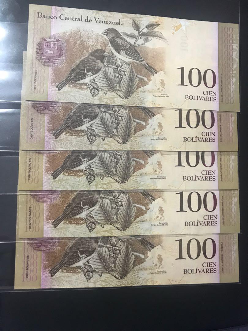 Republica bolivariana de Venezuela 100 cien bolivares, Hobbies & Toys ...