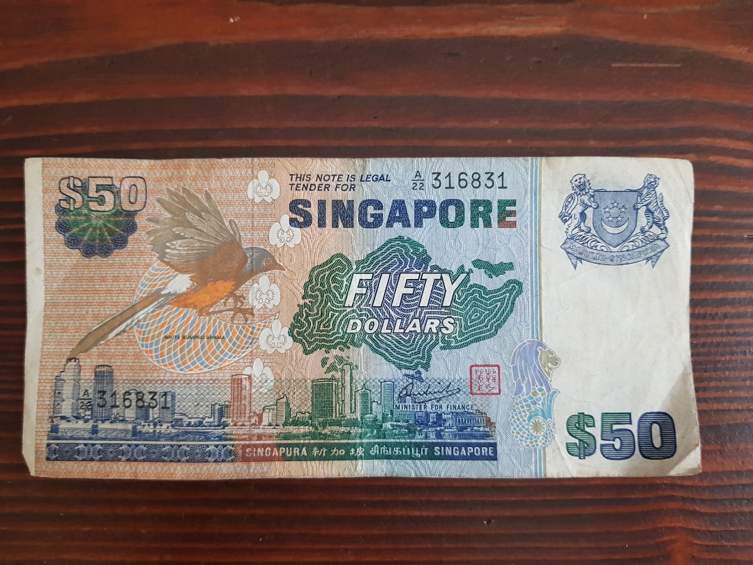 Singapore currency - old SGD$50 note, Hobbies & Toys, Memorabilia ...
