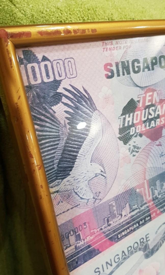 Singapore currency note frame, Furniture & Home Living, Home Decor ...