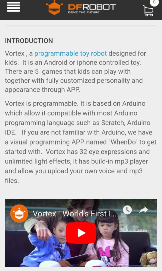 Vortex Kids' First Robot, Babies & Kids, Babies & Kids Fashion on Carousell
