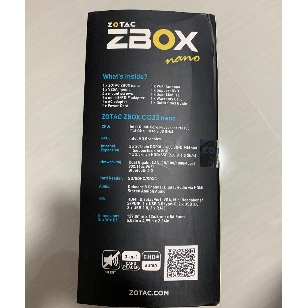 Zotac ZBOX CI323 nano, Computers & Tech, Parts & Accessories, Computer ...