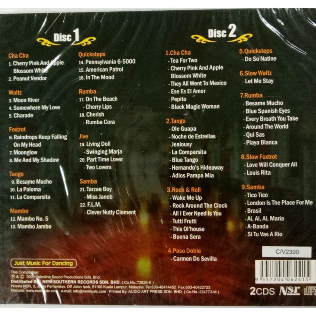 Ballroom Dance 2CD 64 Music For Dance Cha Cha Mumbo Rumba Samba Quicksteps Waltz Foxtrot Jive ...