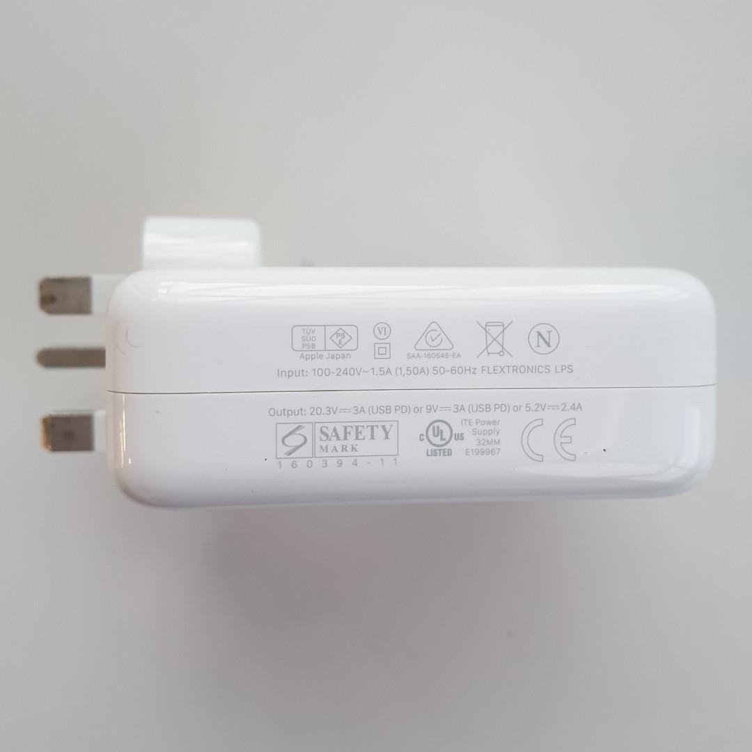 Genuine 61W USB C Power Adapter with 2m Cable A1718 #MRTTampines, Computers & Tech, Parts ...