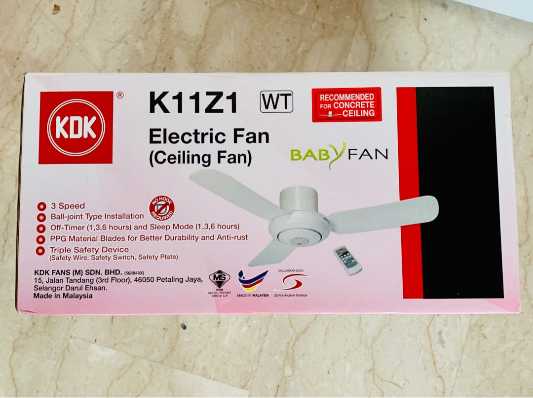 KDK Ceiling Fan Baby Fan K11Z1-WT 110cm White with remote control ...