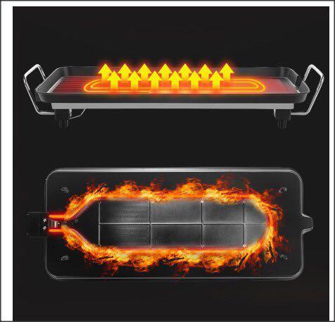 Korea Portable Electric BBQ Rectangle Grill Non-Stick Multi Function ...