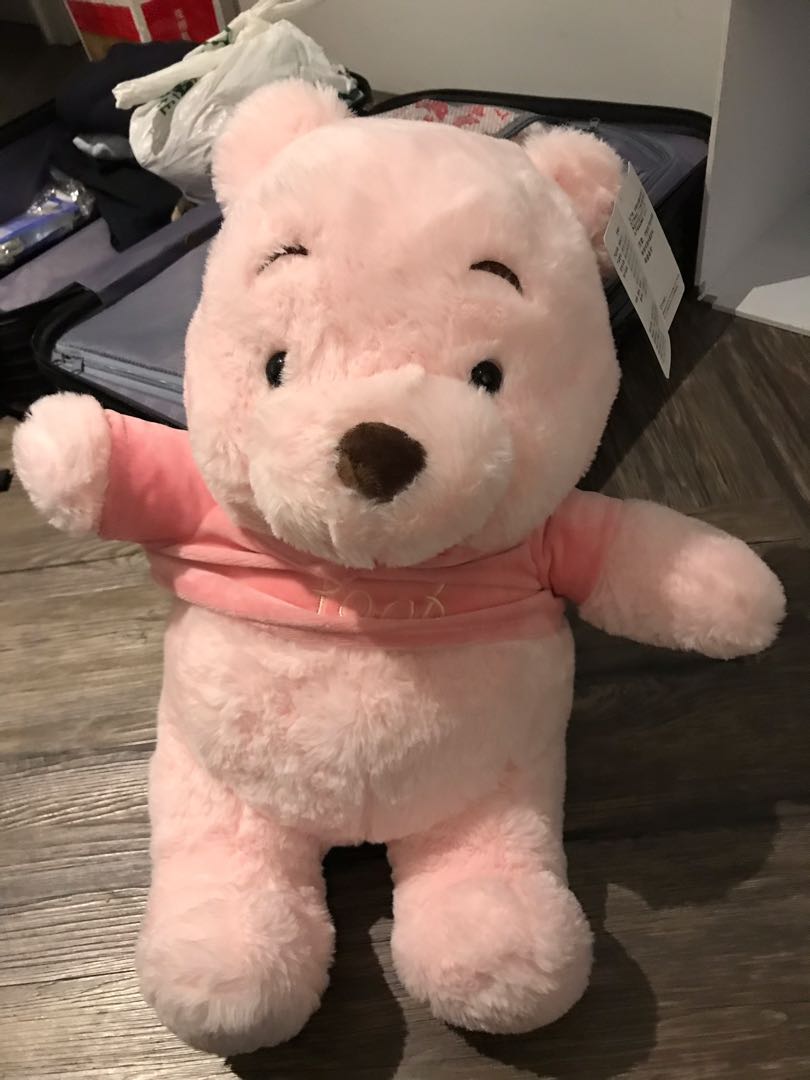 Limited Pink Pooh Bear Soft toy, Hobbies & Toys, Toys & Games on Carousell