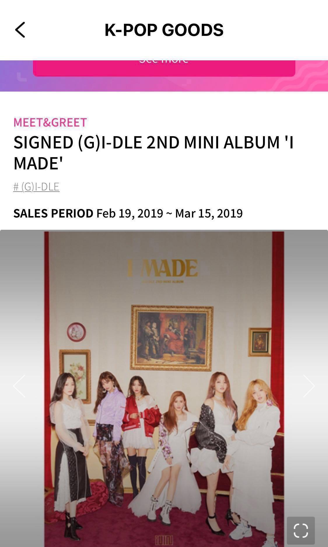 mwave signed (g)i-dle album i made gidle, Hobbies & Toys, Memorabilia ...