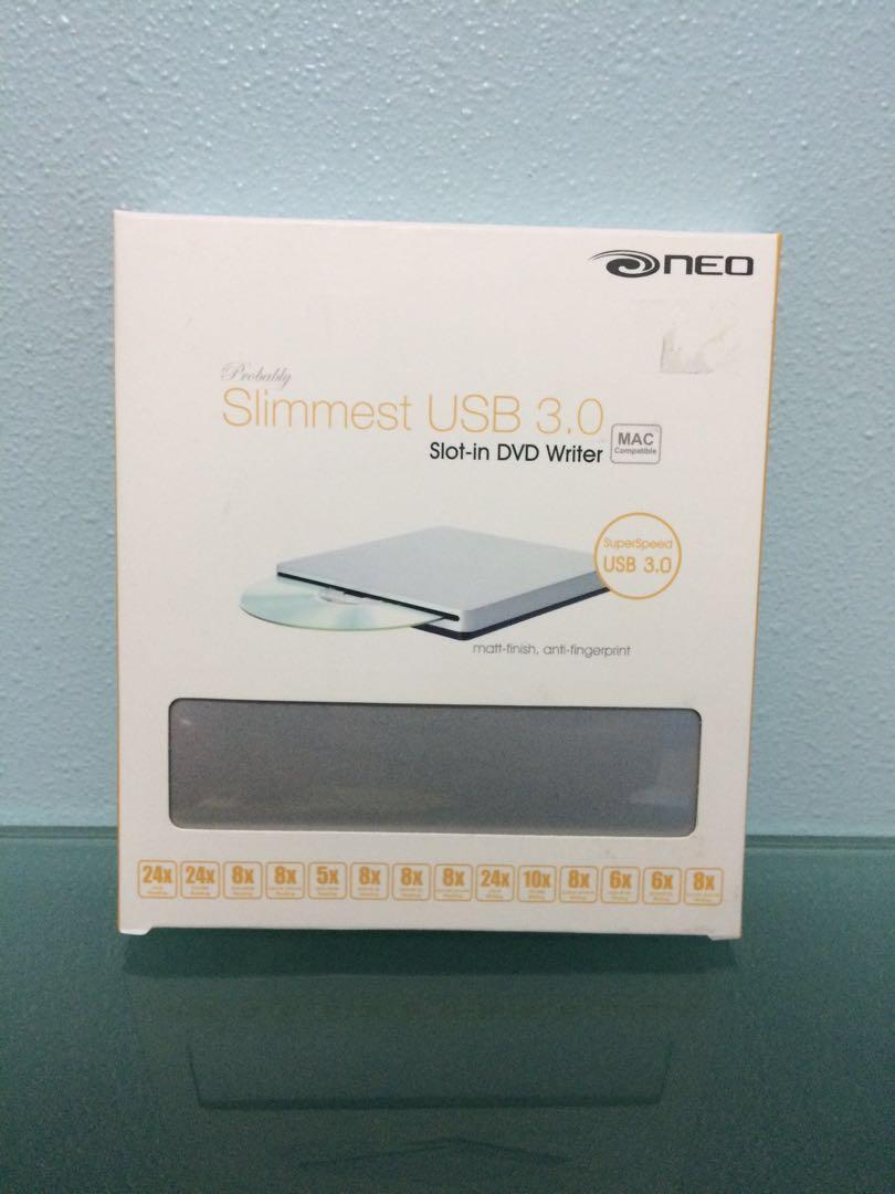 NEO Slimmest USB 3.0 Slot-in DVD Writer, Computers & Tech, Parts ...