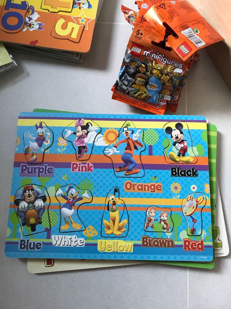Preloved Disney Wooden Puzzles Alphabets Numbers Shapes Colours ...