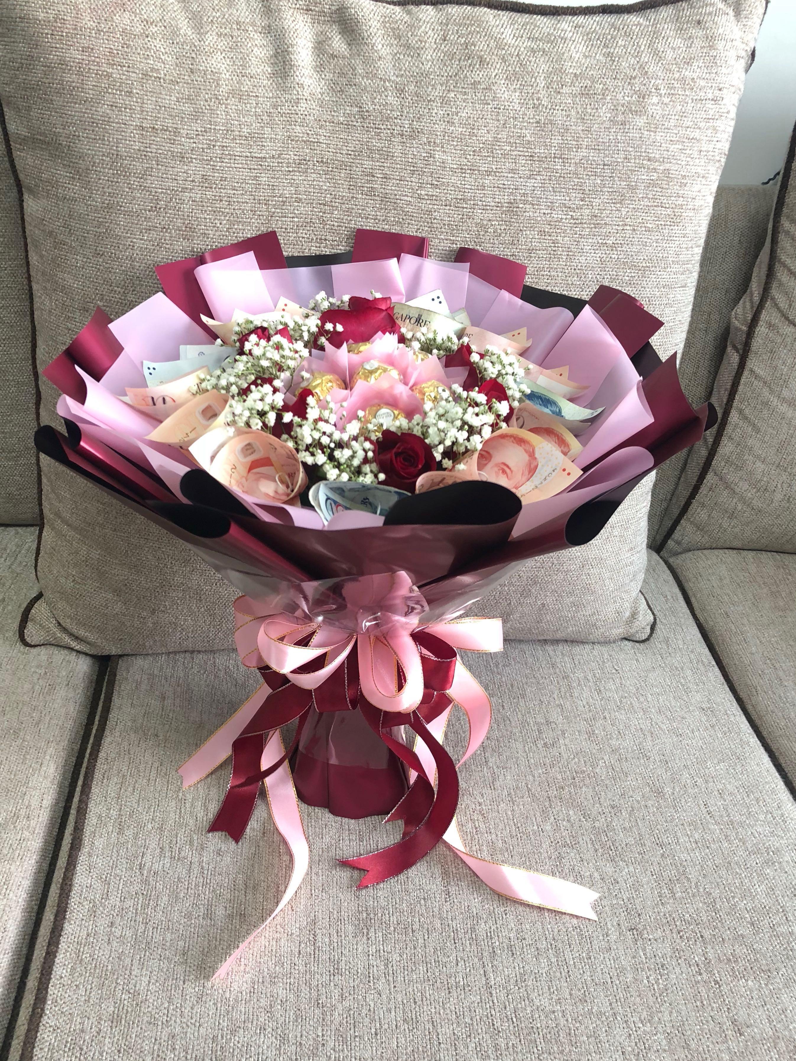 Rose Money Bouquet Gardening Flowers Bouquets On Carousell Rose Money Bouquet Gardening Flowers Bouquets On Carousell