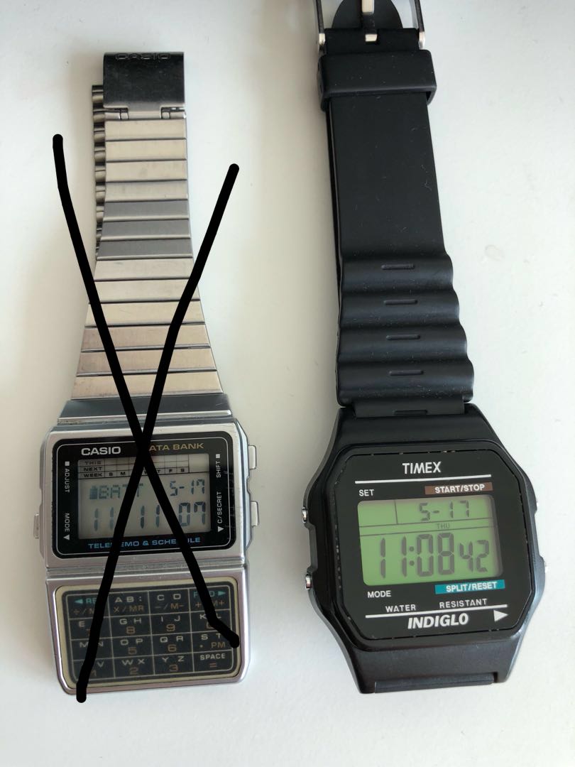 Timex Casio 80s digital calculator watch, Men's Fashion, Accessories ...