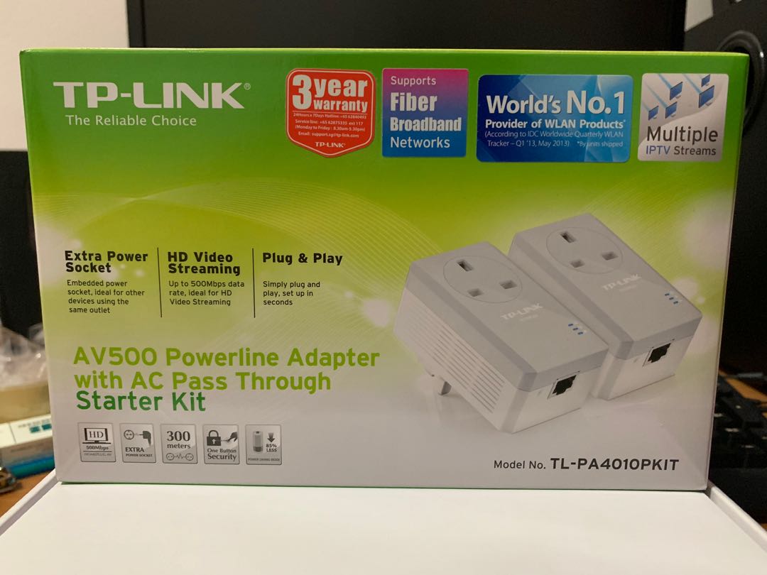 TP-Link Powerline Adapter AC Pass Through, Computers & Tech, Parts ...