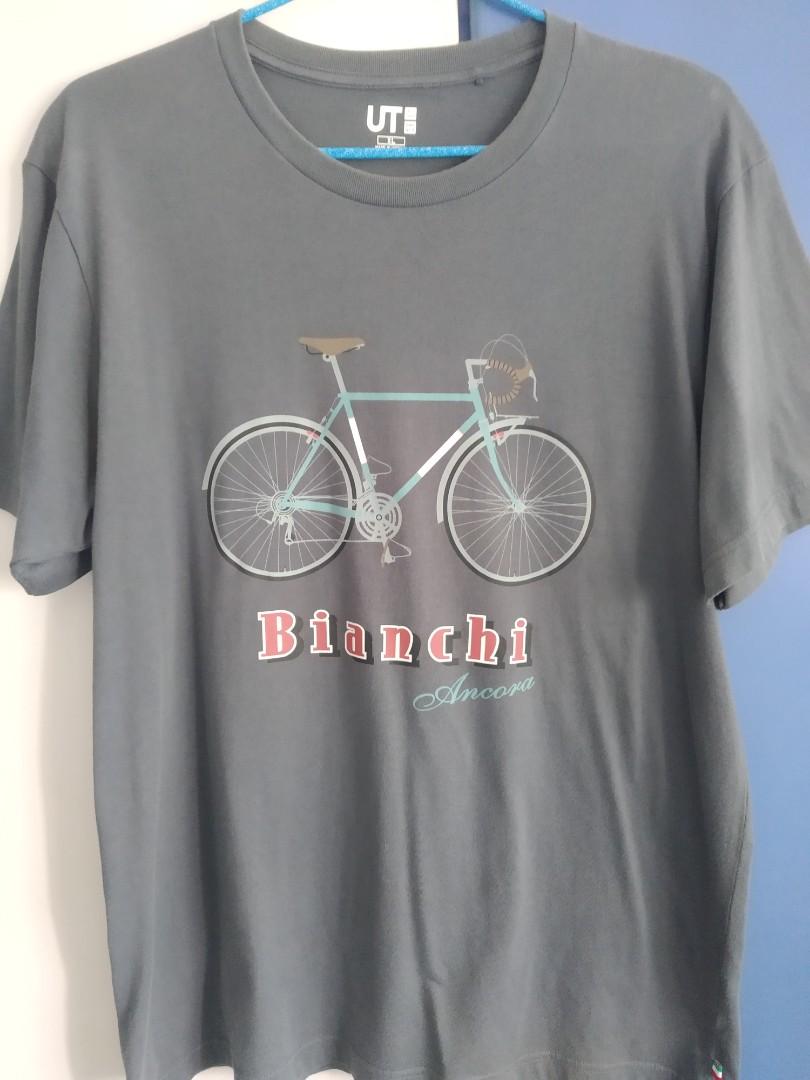 Uniqlo men Bianchi cycling tshirts, Men's Fashion, Tops & Sets, Formal ...