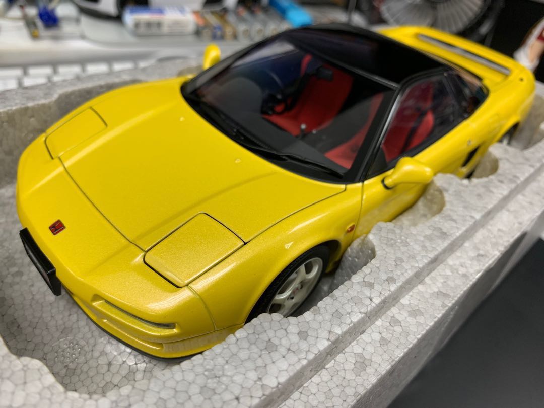 AUTOART SIGNATURE 1:18 HONDA NSX TYPE R INDY YELLOW PREAL, 興趣及遊戲, 玩具 ...