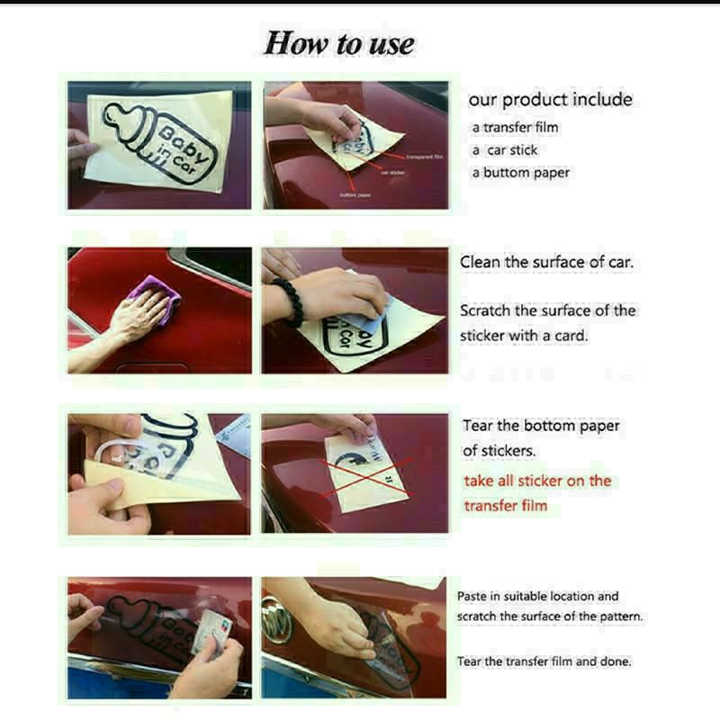 Car warning signs stickers (PHV) *No smoking, fasten seat belt, no ...