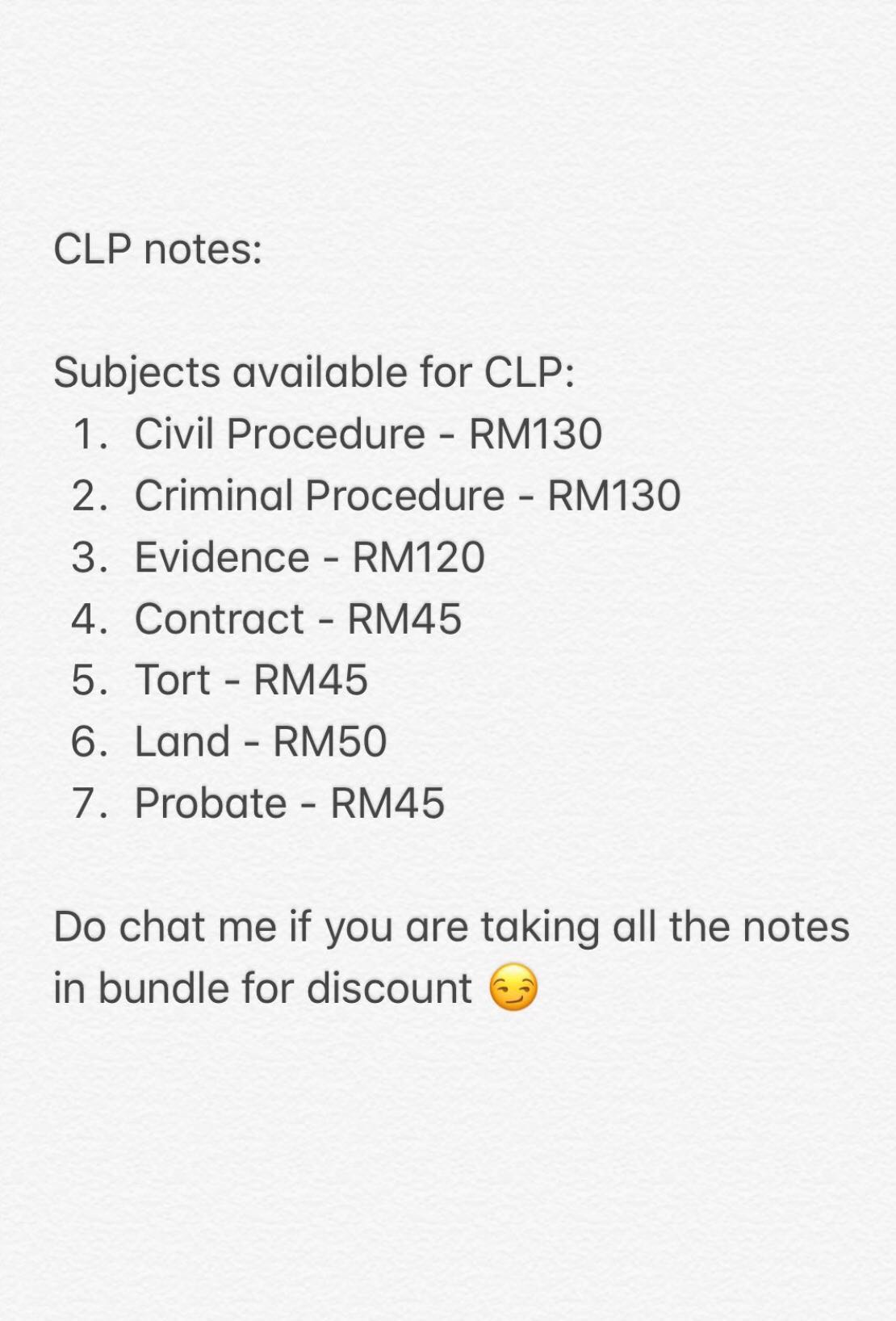 CLP Notes ( Certificate of Legal Practice), Hobbies & Toys, Books ...