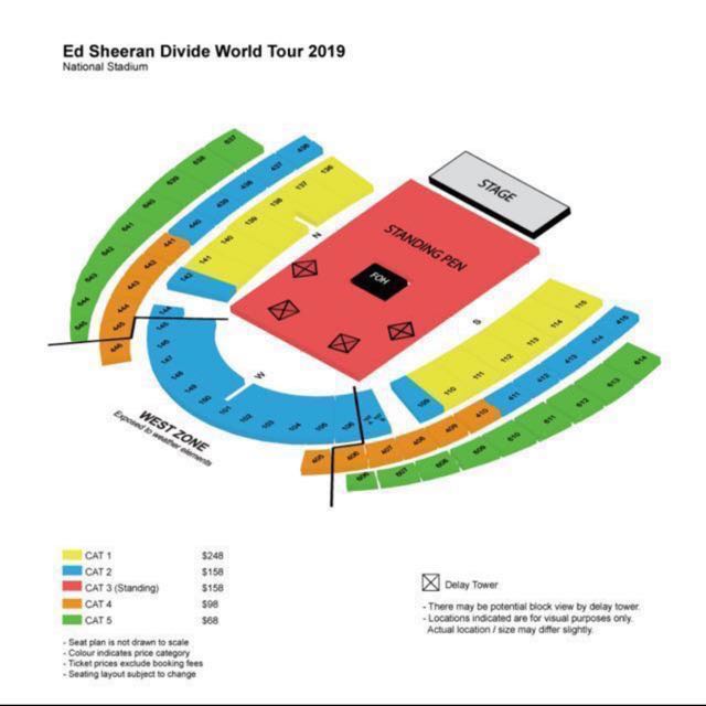 Ed Sheeran Concert ticket x3 standing singapore , Tickets & Vouchers ...