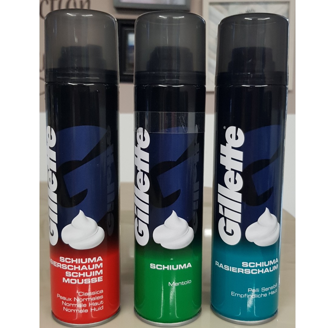 Gillette Regular Shaving Mousse Foam 300ml (Pack of 3), Beauty ...