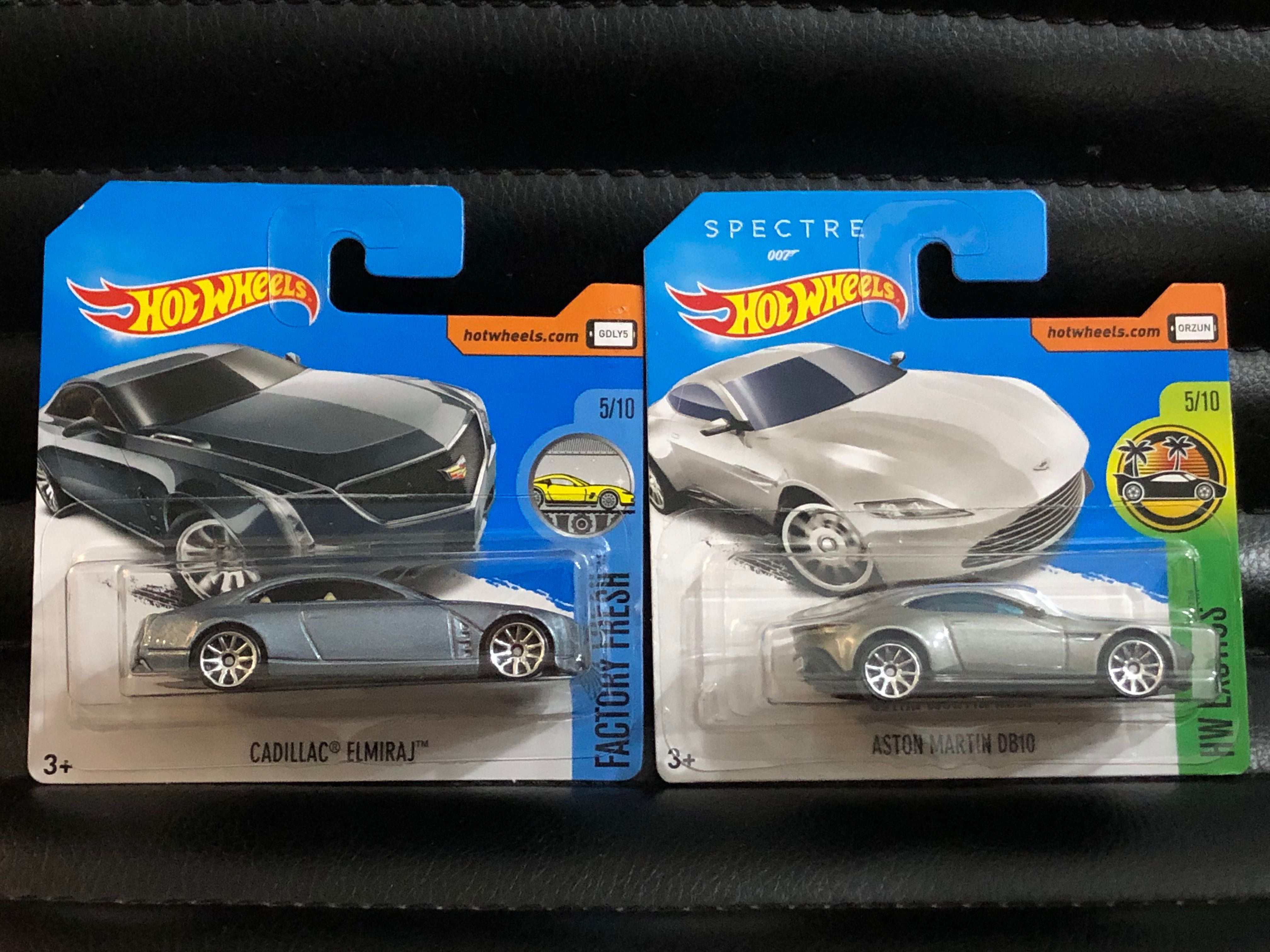 Hot Wheels Shortcards Aston Martin DB10 + Cadillac ELMIRAJ, Hobbies ...