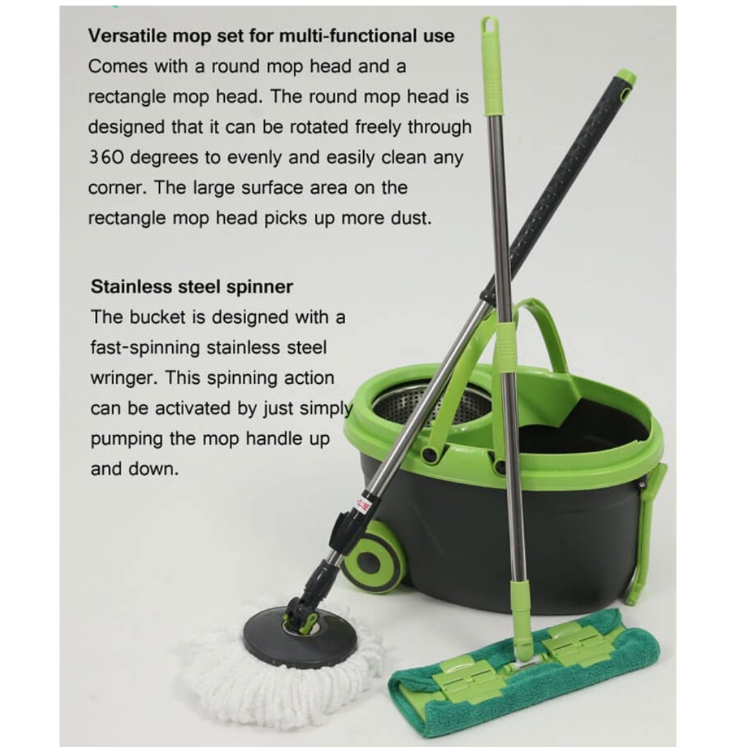 Kloken Spin Mop Set, Furniture & Home Living, Cleaning & Homecare ...