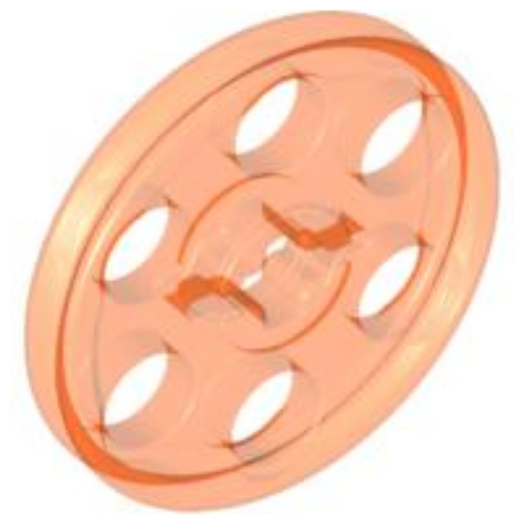 Lego Trans-Neon Orange Technic Wedge Belt Wheel (Pulley), Hobbies ...