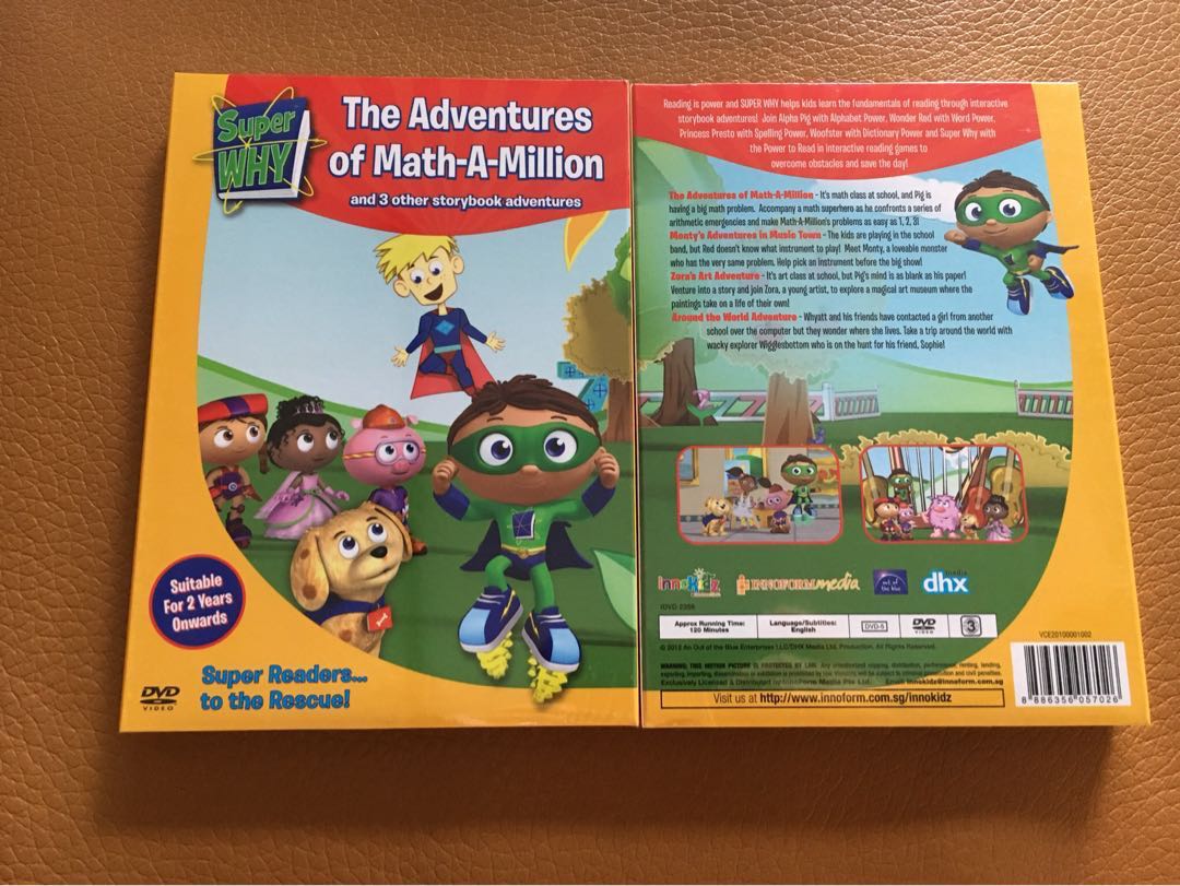 (New) Super Why - The Adventures of Math-A-Million & 3 other storybook ...