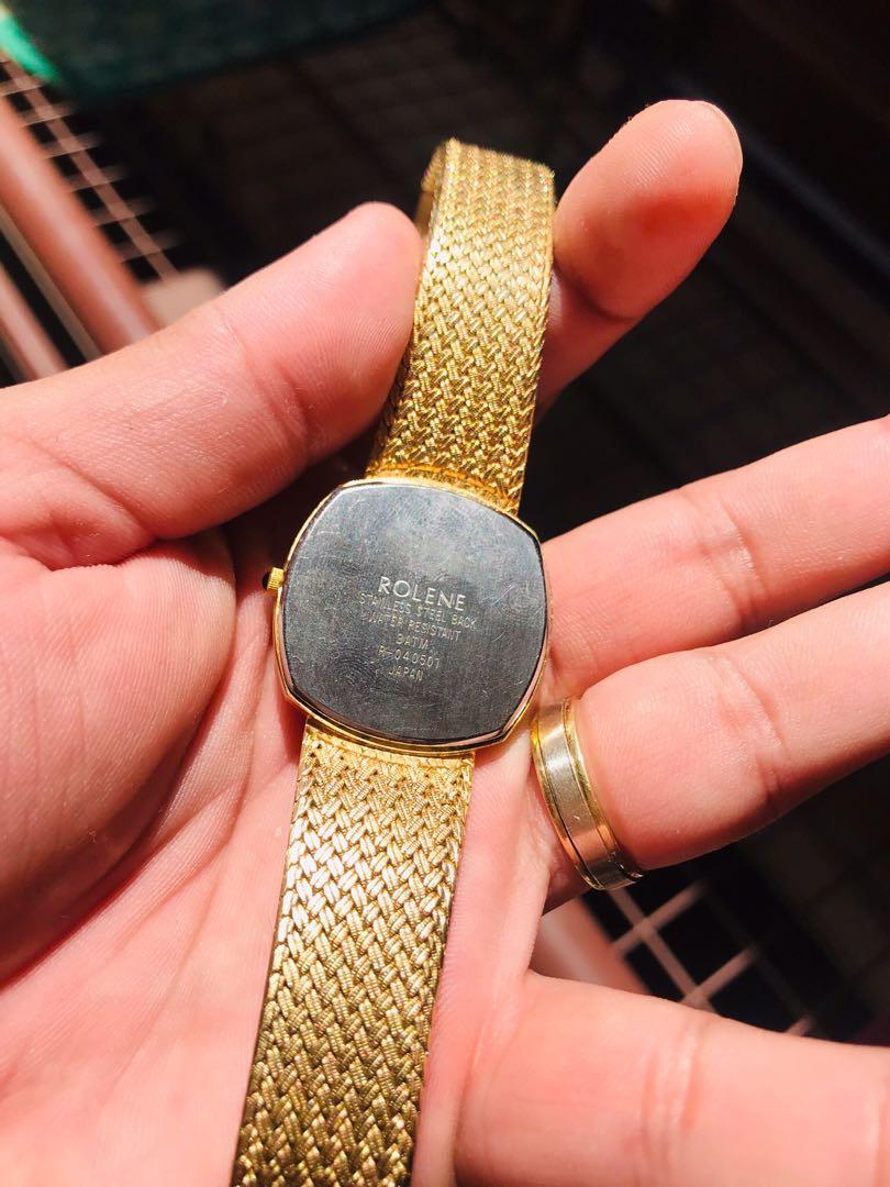 RUSH RUSH RUSH! Used Vintage ROLENE Excellent Ladies Gold Watch like ...